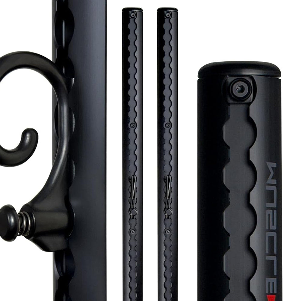 2) Double Black Aluminum Wall-Mounted Anchor Fitness System - Adjustab ...